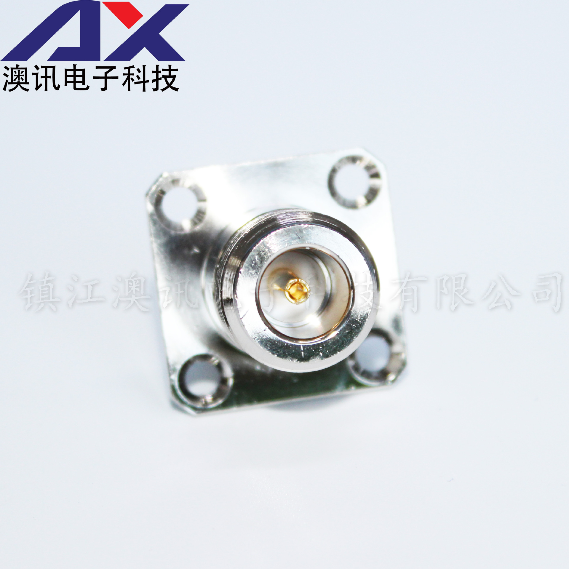 射频同轴转接器N-KKF法兰方板N母头转N母头50欧N型母头双通转接器-阿里巴巴