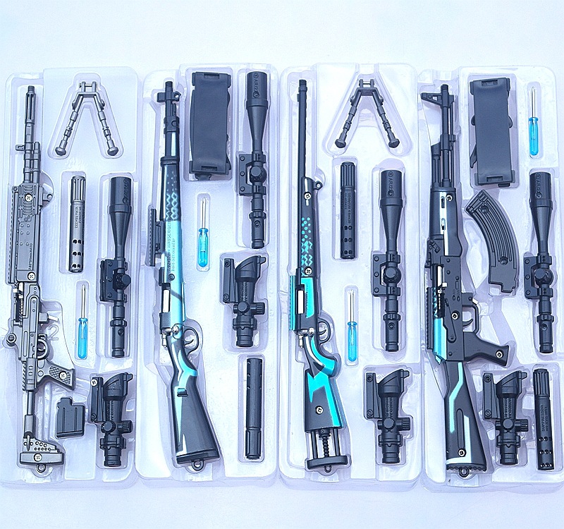 绝地大逃杀武器吃鸡MK14 98K M24 AKM影袭模型合金兵器30厘米-阿里巴巴