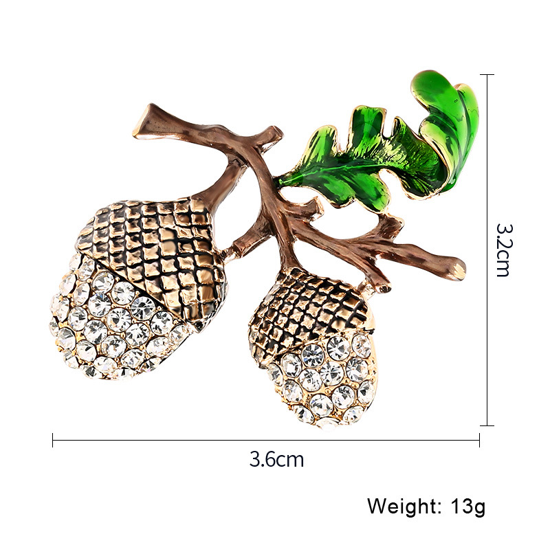 Womens Pine Cone Oil Hazelnut pine nuts Alloy Brooches DR190505120131