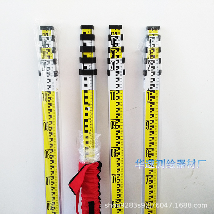 水准仪塔尺3米5米7米可伸缩标尺刻度尺5m加厚铝合金塔尺测量高精-阿里巴巴