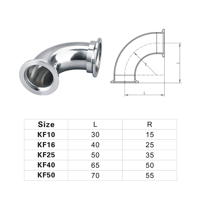 304真空三通 真空快装三通 kf真空弯头 KF16/25/40/ KF真空四通-阿里巴巴