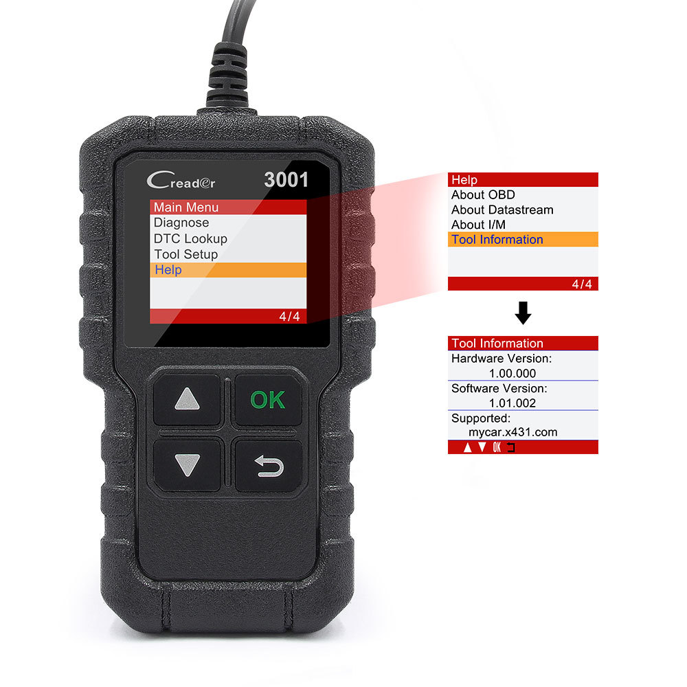 car code reader 手持汽车故障读取 Creader 3001 Auto Scan tool-阿里巴巴