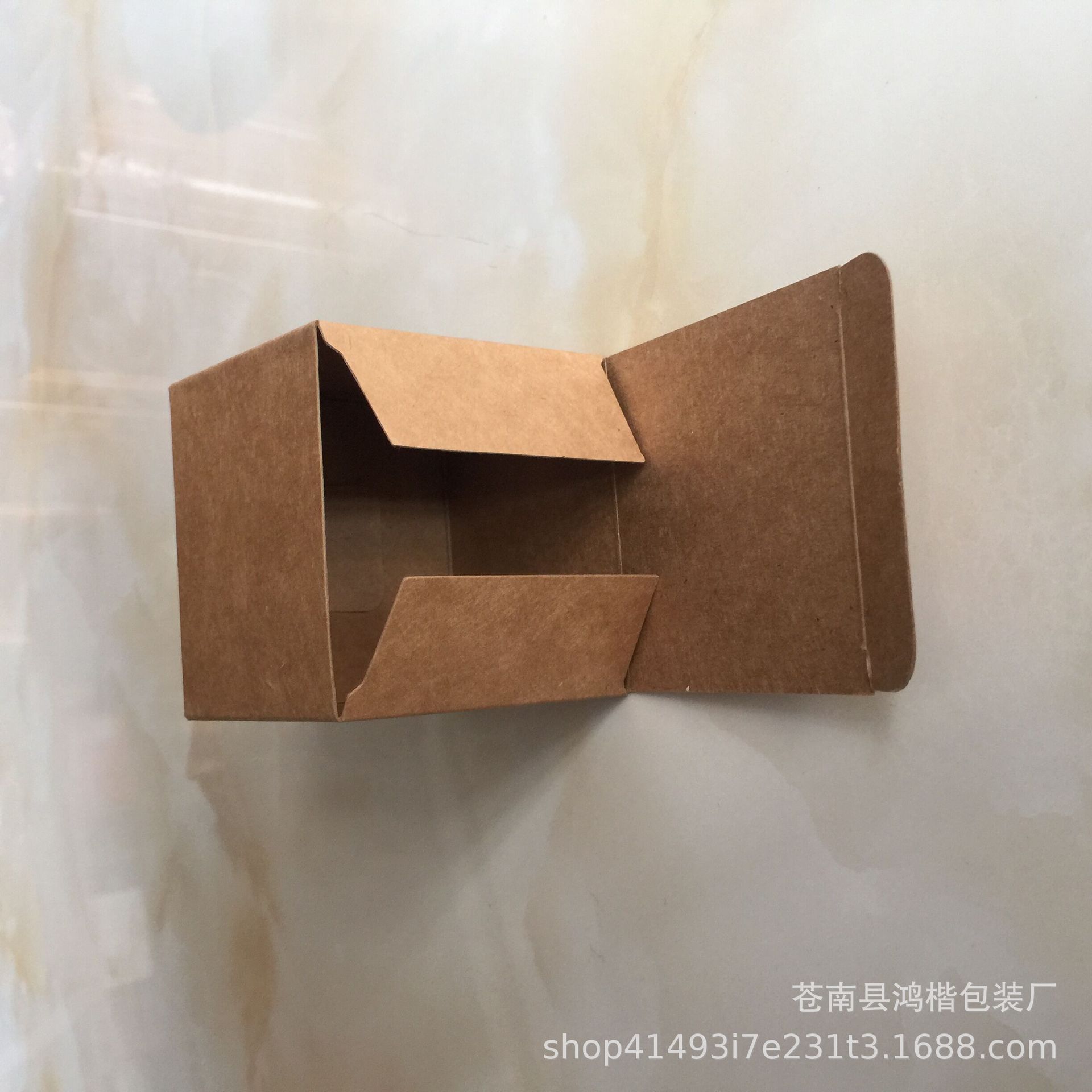 现货牛皮纸盒 翻盖折叠棕色牛皮纸盒 茶花茶叶包装盒-阿里巴巴