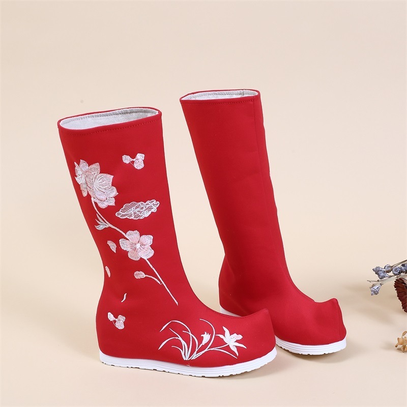 Ancient chinese Hanfu clothing shoes for female Ming hanfu boots ...