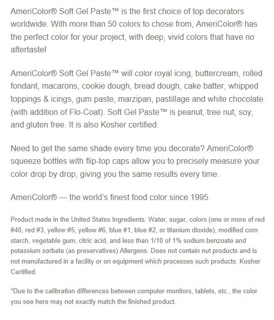美国直邮 Americolor 食用色素 AC色素 水性色素翻糖调色 0.75oz-阿里巴巴