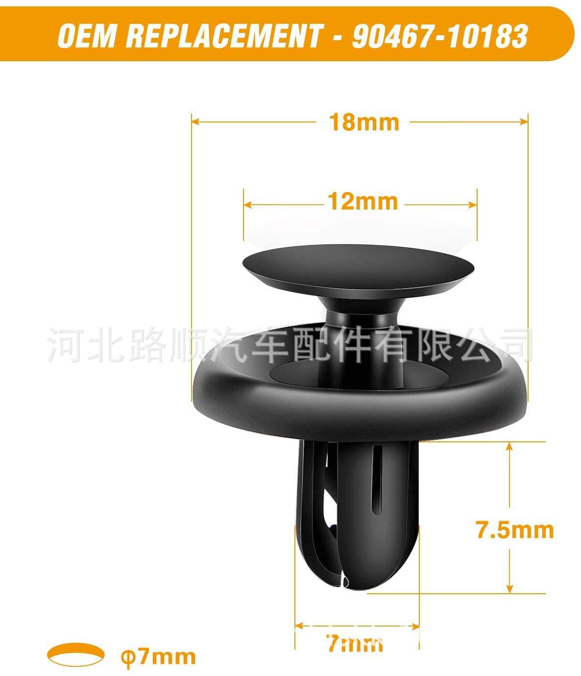 100PCS汽车保险杠夹子卡扣90467-07201 52161-02020 90467-10183-阿里巴巴