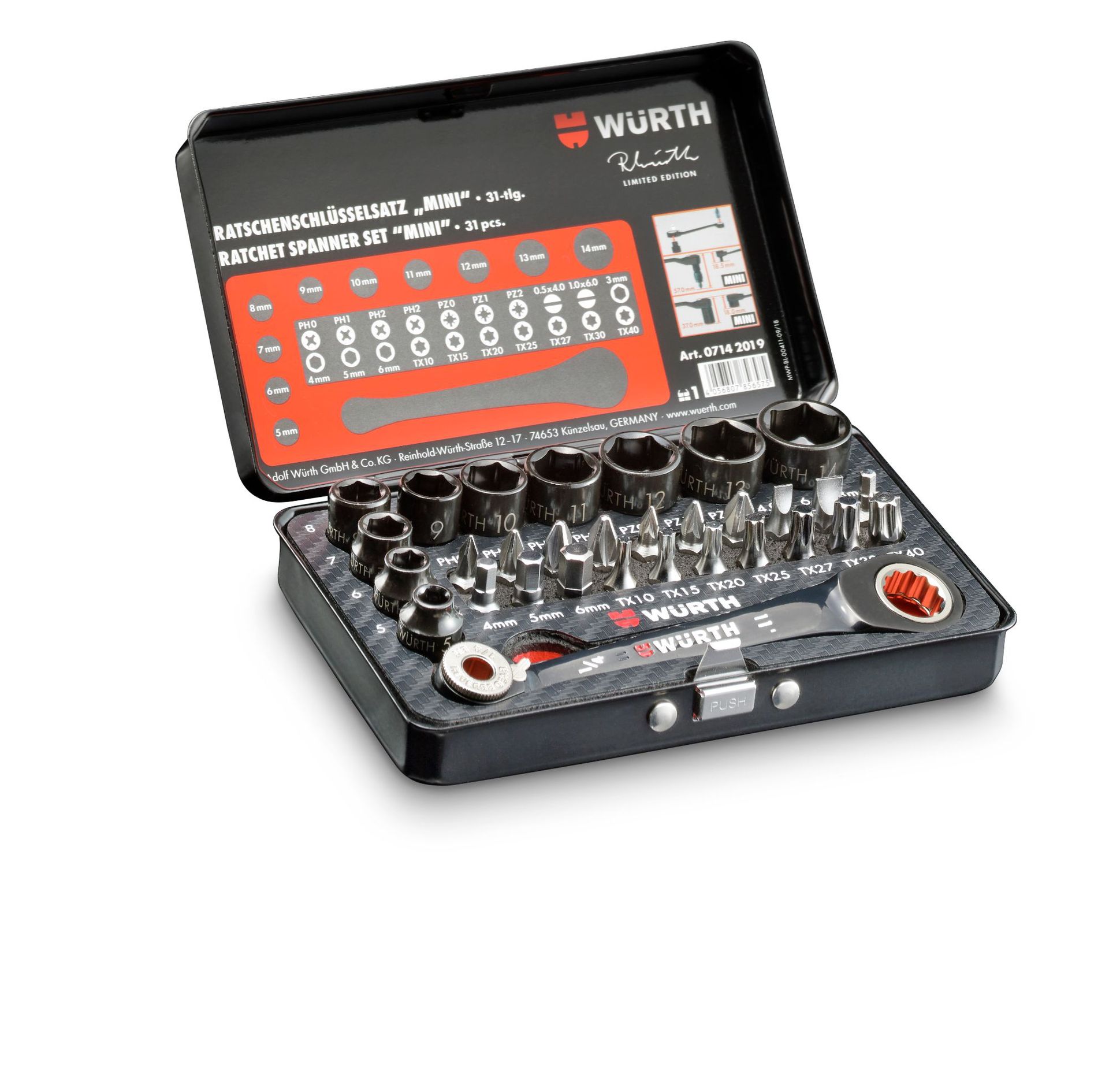 wurth/伍尔特德国 2019黑色经典限量版迷你型棘轮扳手组套-阿里巴巴