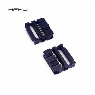 简易牛角JTAG插头2.54mm间距14p排线插头 FC-14P 2×7p压线头黑色-阿里巴巴