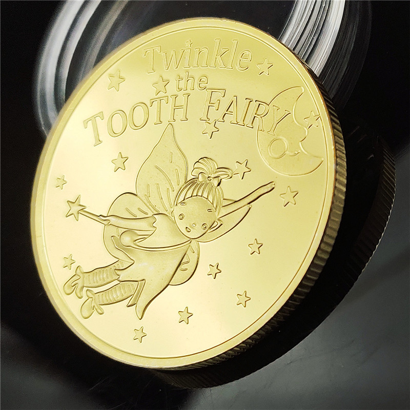 Tooth Fairy Coin跨境货源卡通金银币儿童礼物牙仙子纪念币-阿里巴巴