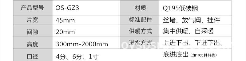 源头工厂钢三柱暖气片散热器 SCGGZY3-1.0/6 F9B06 GZ306 GZ3-600-阿里巴巴