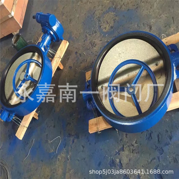 对夹式衬胶蝶阀 D371J-10/16Q 涡轮全衬胶蝶阀 DN400-阿里巴巴