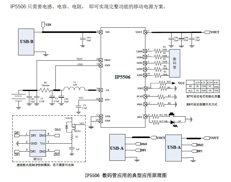 IP5506-VOUT12 188数码管显示电量 移动电源管理芯片SOC 驱动ic-阿里巴巴