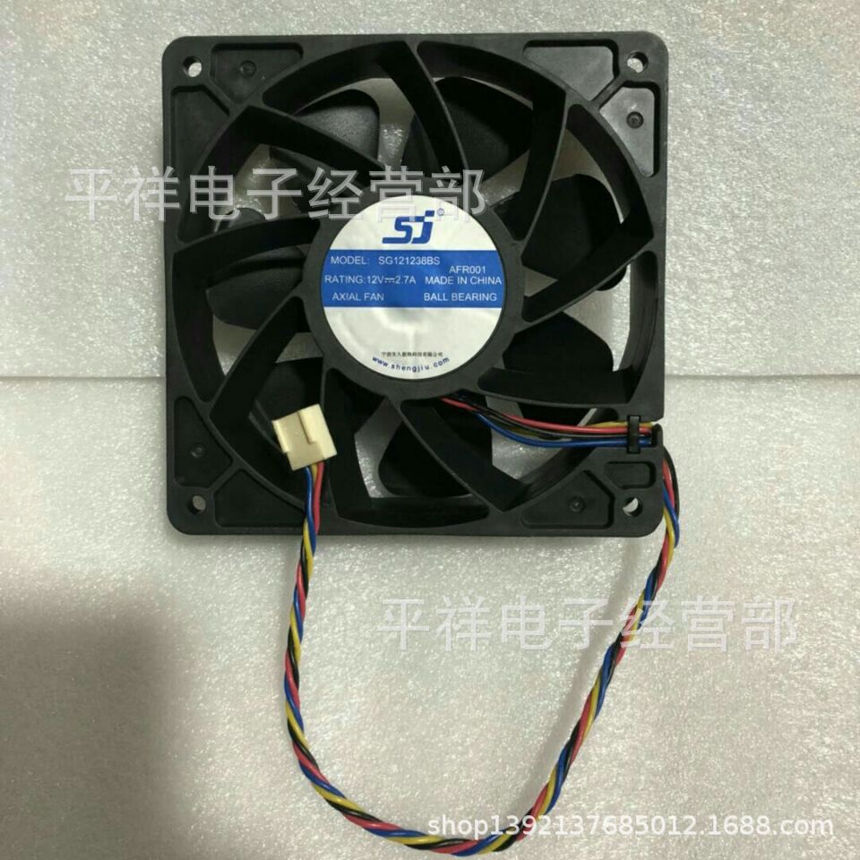 生久SJ SG121238BS 12038 12CM 12V 2.7A蚂蚁S9i T9高速散热风扇-阿里巴巴