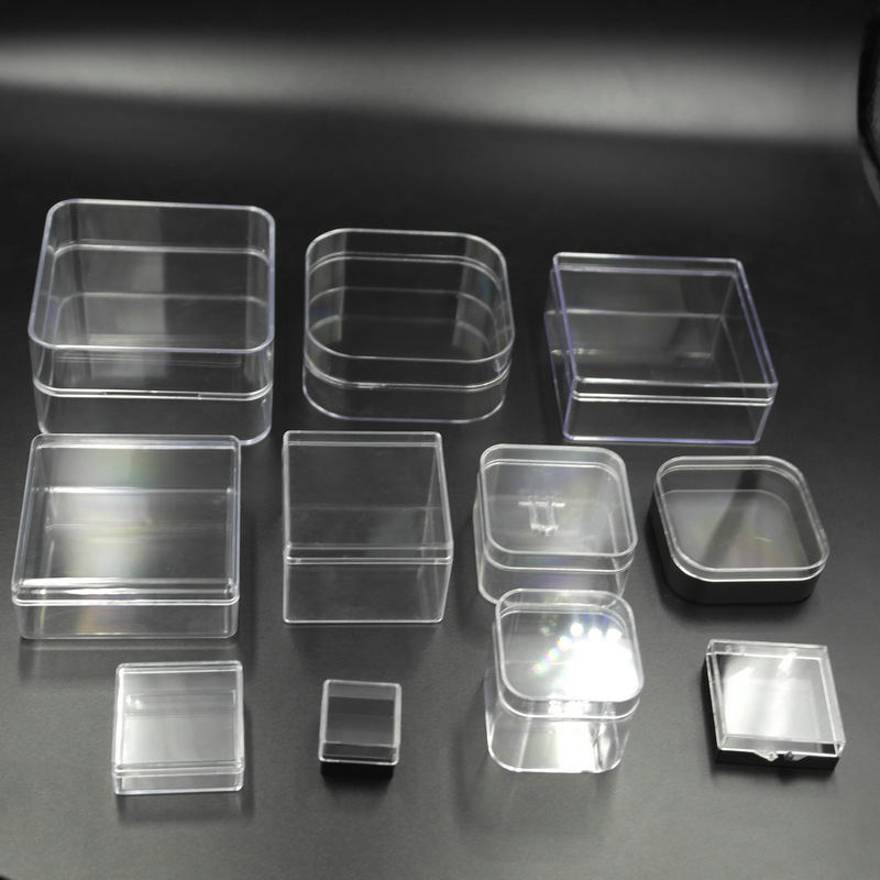 现货正方形水晶盒透明塑胶盒PS包装收纳小盒子蓝牙耳机注塑包装盒-阿里巴巴