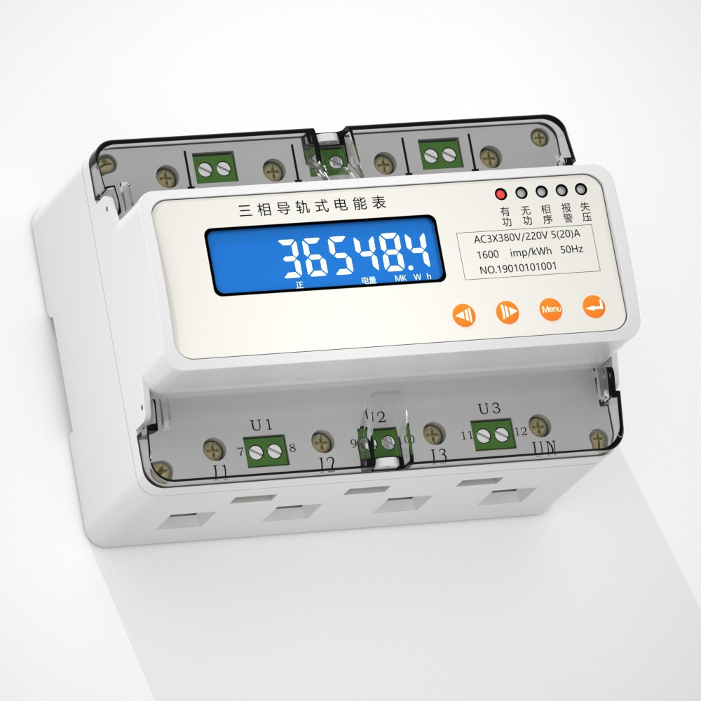 三相四线导轨式电能表,带互感器三相四线电表,轨道式电表安装图(第16页)_大山谷图库