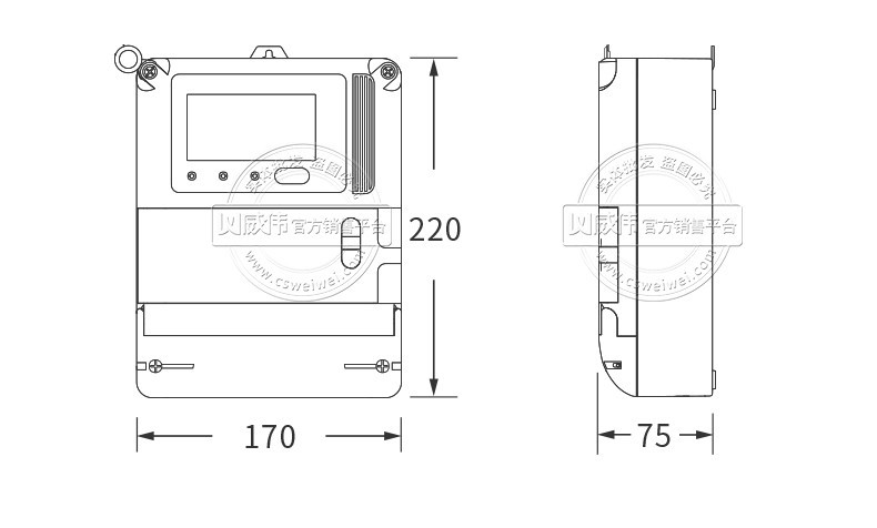 长沙威胜DSSD331-MB3 3×1.5（6）A 3×100V三相三线多功能电表0.5S级-化工仪器网