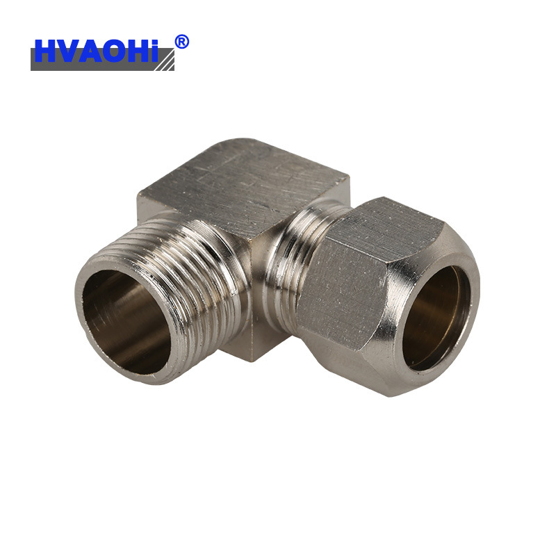 卡套铜接头PL4-M5 6-01 8-02 10-03 12-04直角螺纹90度弯头华驰-阿里巴巴