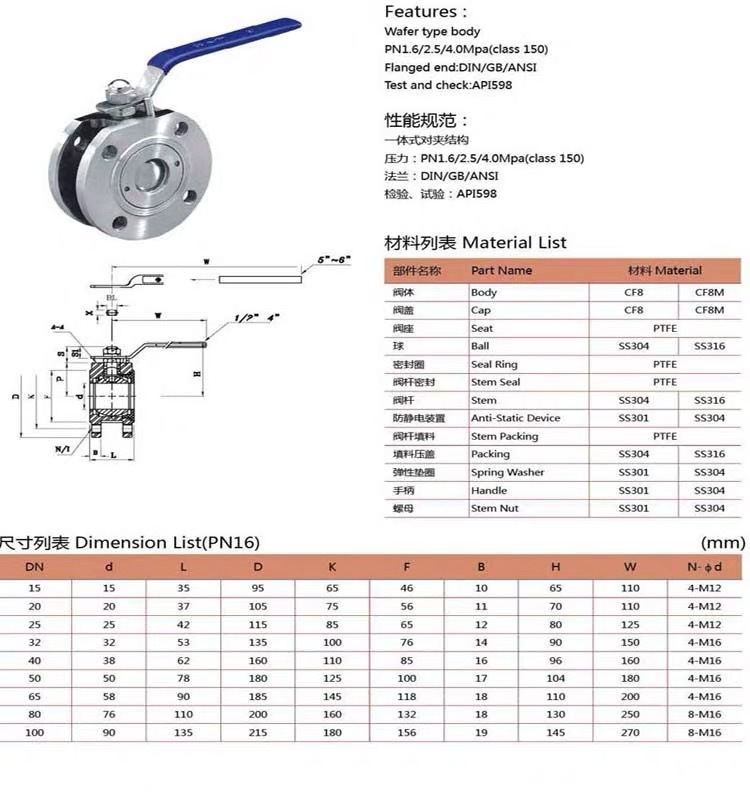 Q71F-16P不锈钢意大利式超薄型对夹球阀/超薄法兰球阀/薄型球阀-阿里巴巴