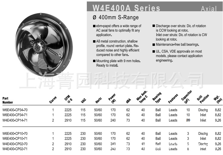 德国ebm-papst原装W4E400-CP02-71轴流冷凝风机-阿里巴巴