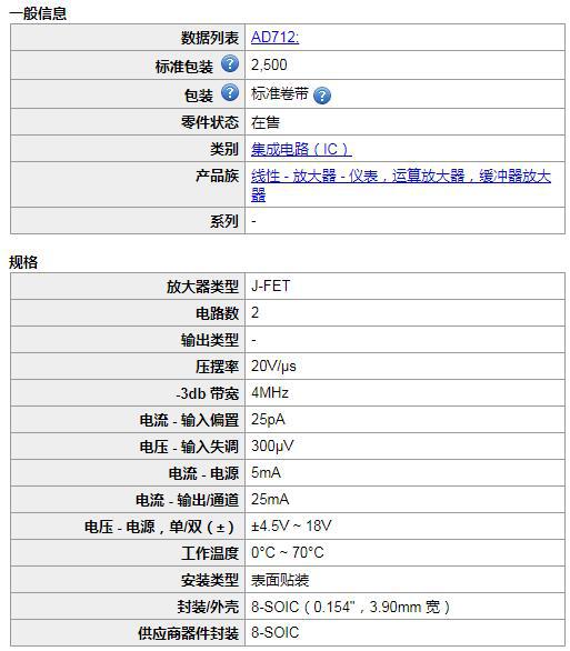 AD712JRZ AD712J AD712 SOP-8 运算仪表放大器芯片原装现货贴片-阿里巴巴