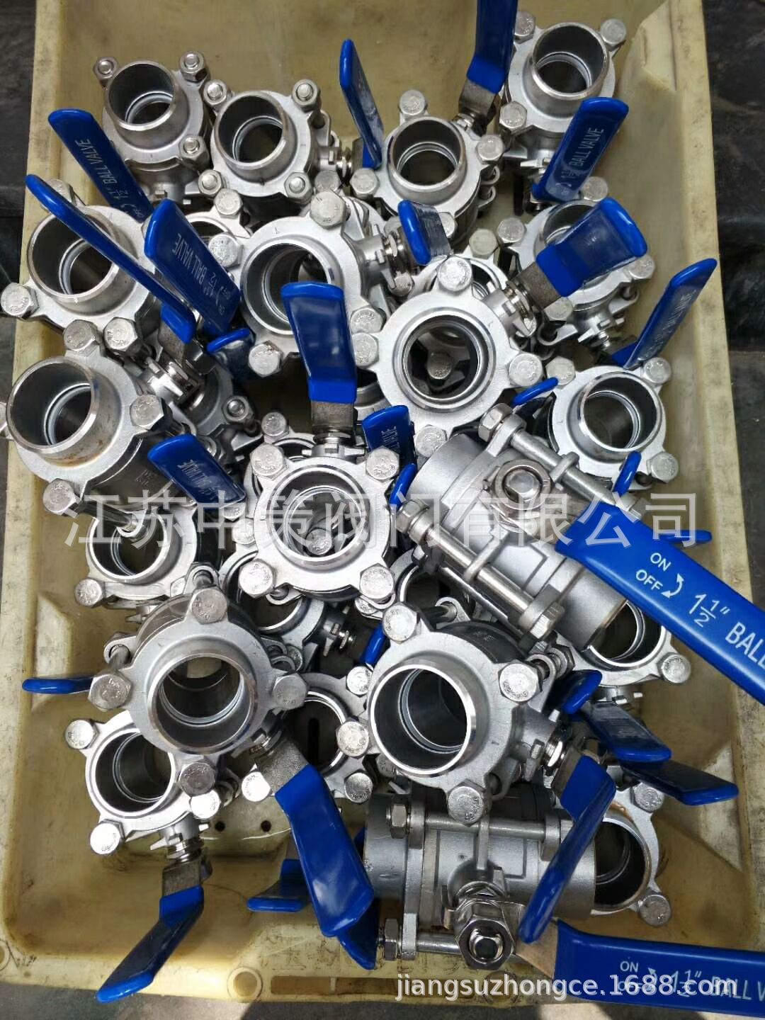 Q61F-16P 304不锈钢三片式对焊球阀焊接球阀 3分4分6分1寸2寸-阿里巴巴