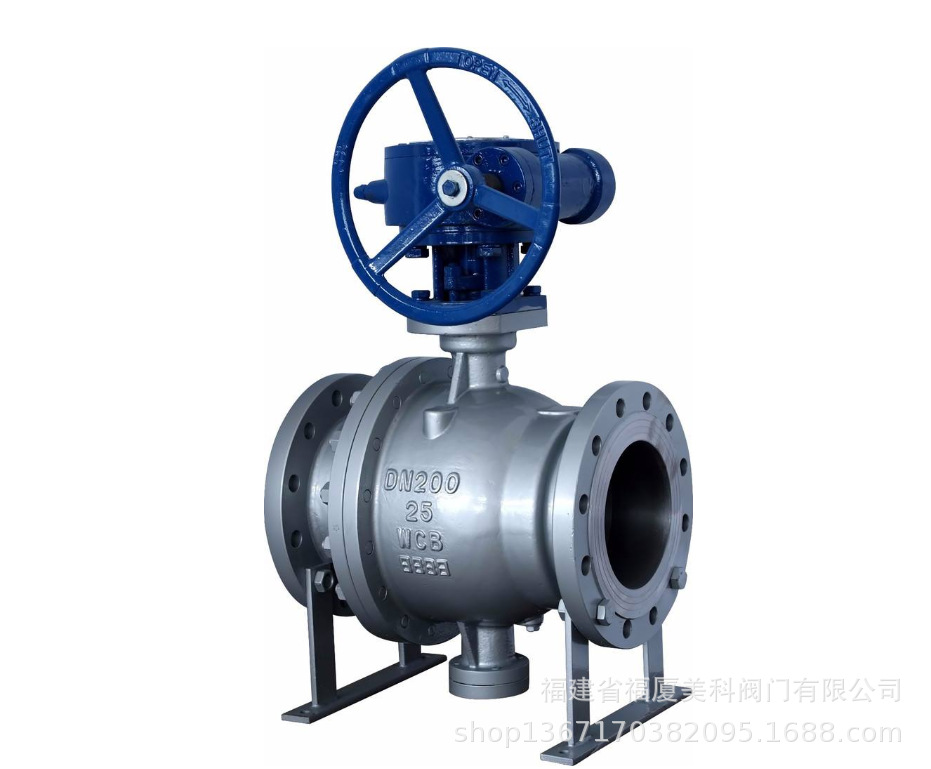 美科不锈钢蜗轮固定球阀Q347F-16/25C/P 碳钢法兰球阀-阿里巴巴