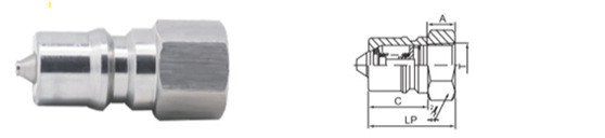 KZF2-6快速接头KZF-02SF-02PF开闭式气液快速接头ZG1/4不锈钢304-阿里巴巴