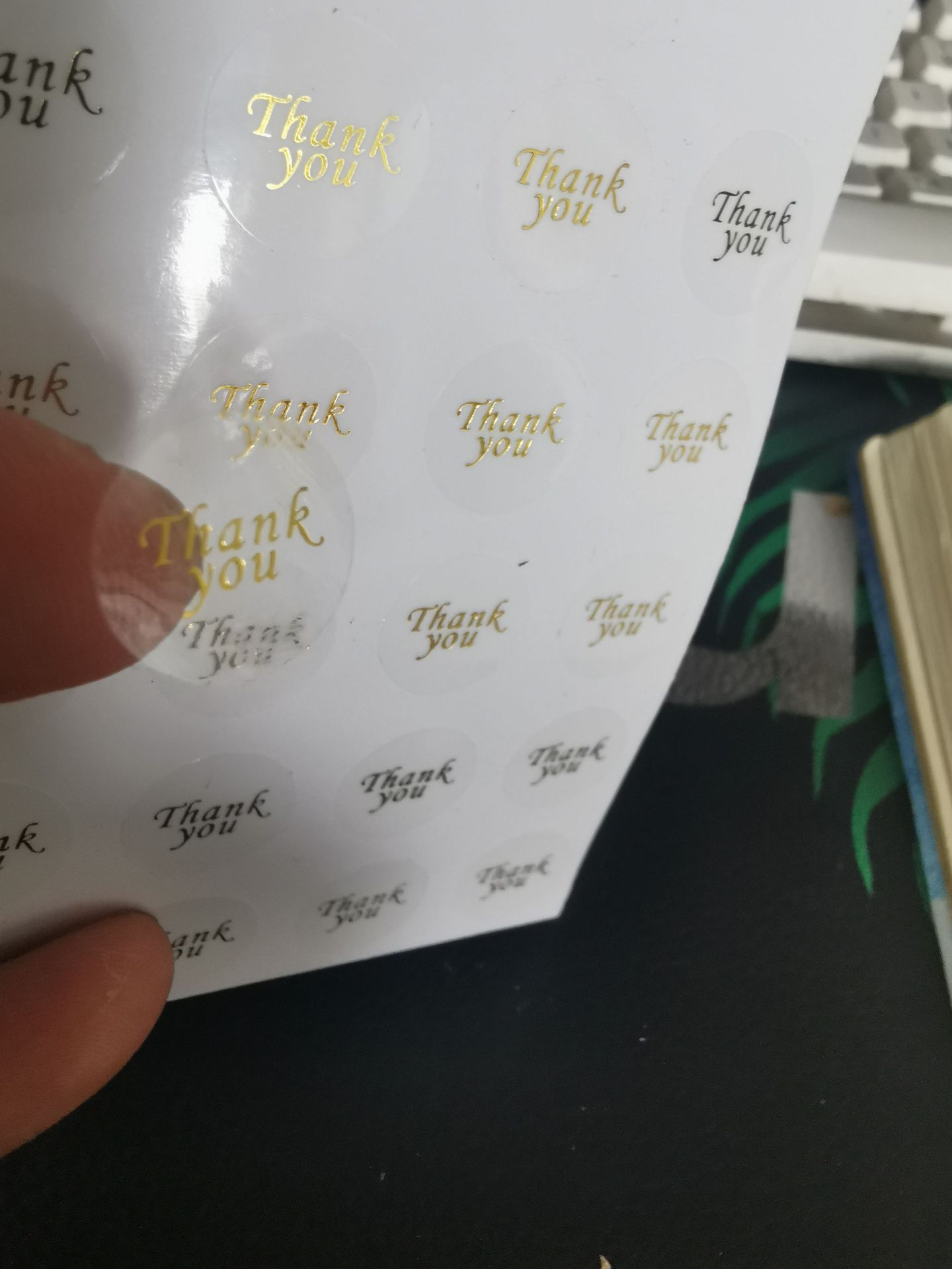 thank you贴纸感谢不干胶贴透明胶贴直径1.5烘培装饰贴感谢贺卡贴-阿里巴巴