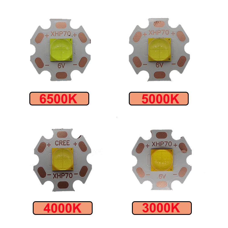 CREE XHP70 二代1A 7C灯珠6V白光黄光P70强光手电筒30W高功率LED-阿里巴巴