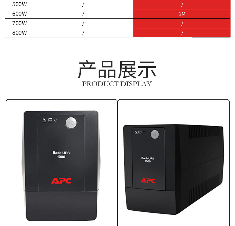 APC厂家供应BP1000CH 1000VA 600W UPS不间断电源 稳压PC自动关机-阿里巴巴