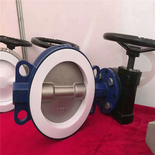 对夹式衬胶蝶阀 D371J-10/16Q 涡轮全衬胶蝶阀 DN400-阿里巴巴