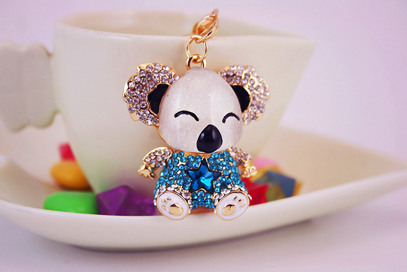 Wholesale creative cute koala key chain animal key chain metal pendant ...