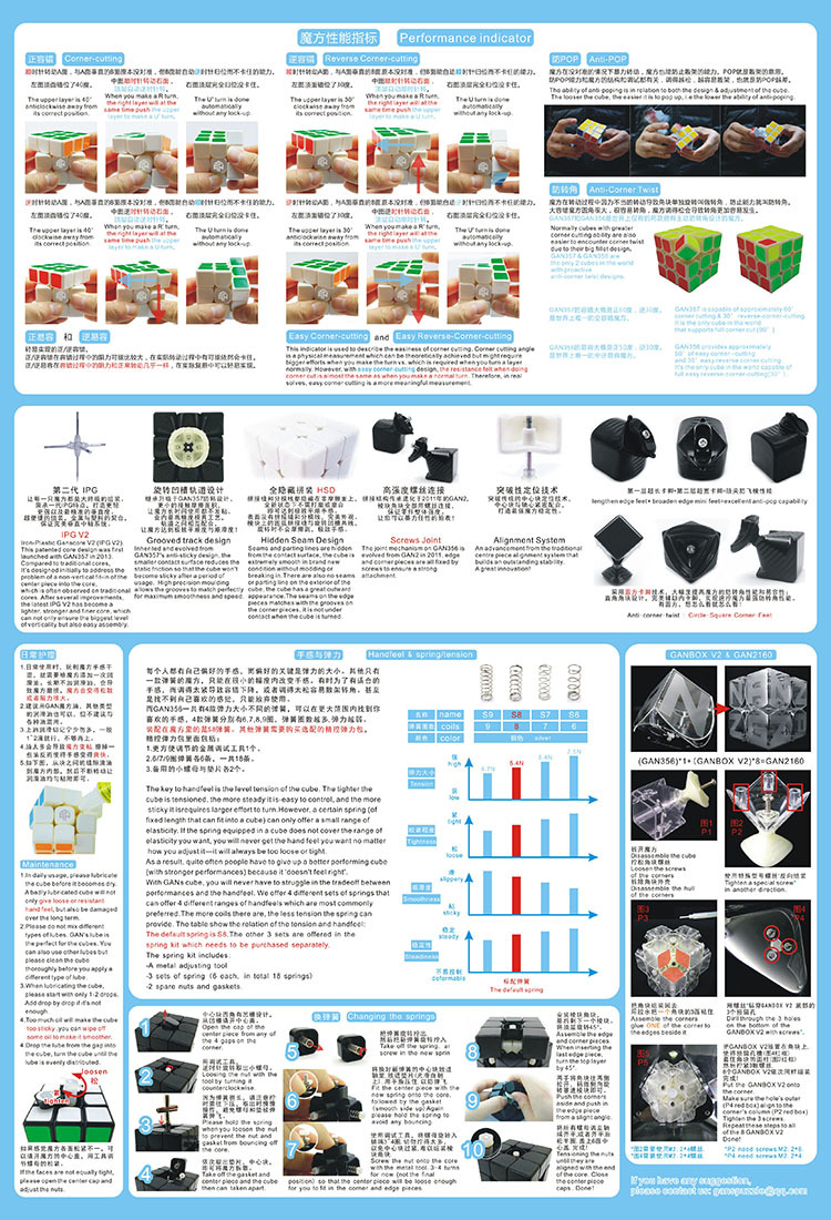 GAN三阶高级入门 CFOP高级公式卡 魔方3阶教程秘籍速拧公式教学-阿里巴巴