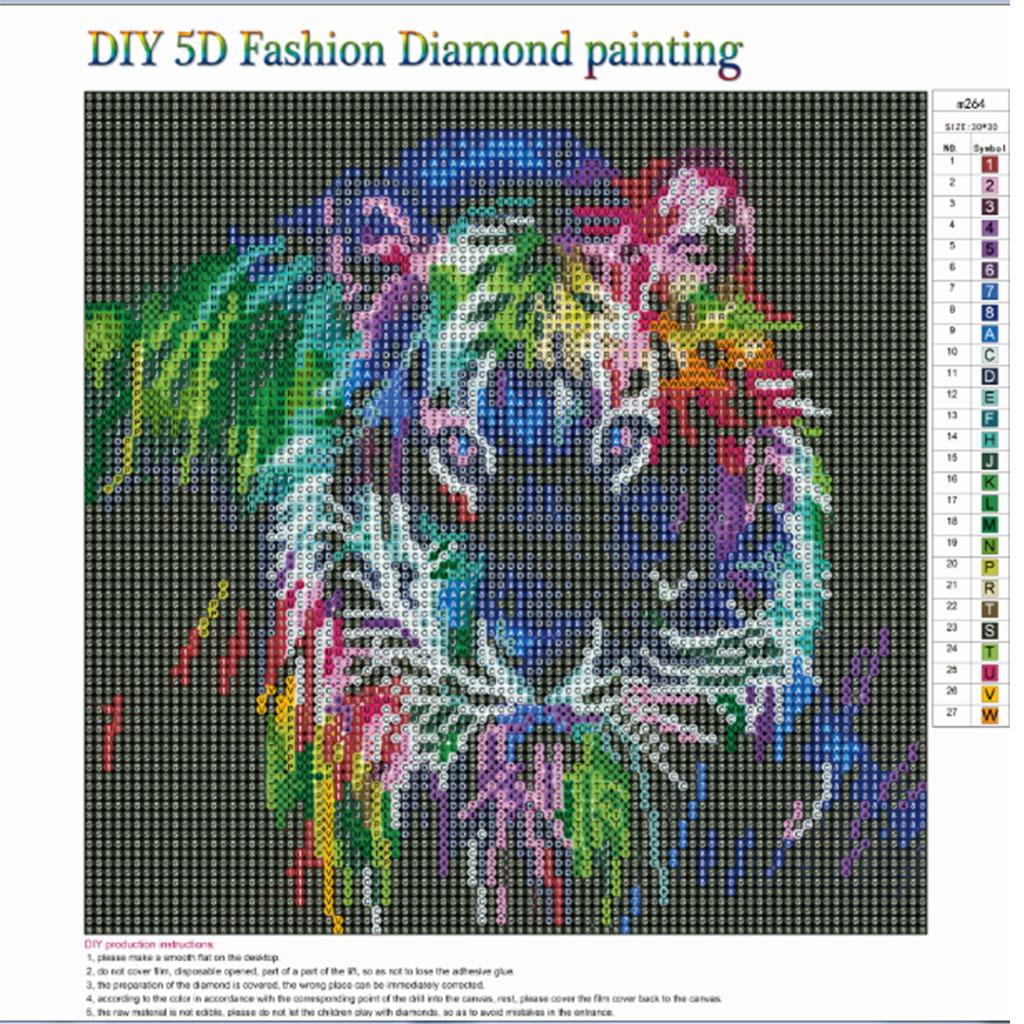 新款5D钻石画 动物系列贴钻十字绣装饰画满钻跨境专供-阿里巴巴