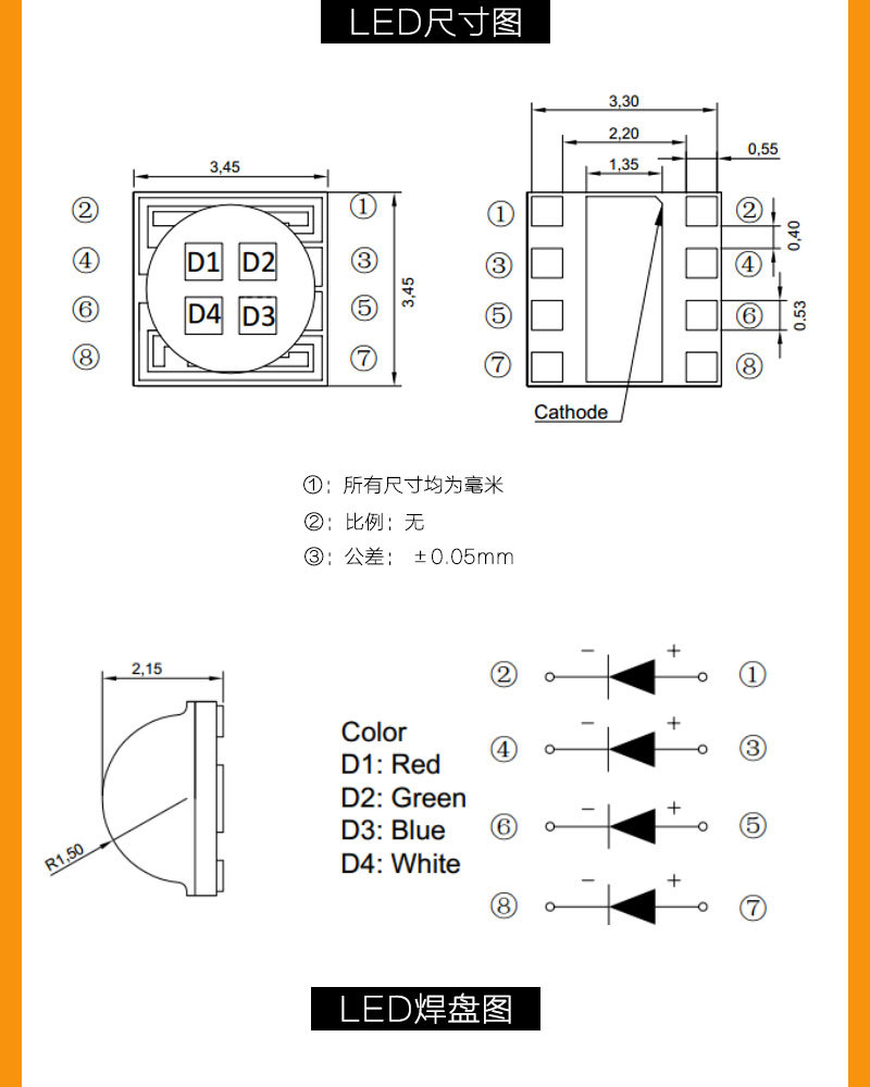 大功率陶瓷3535RGBW四合一灯珠彩色Ra80光源4W5W全彩多色LED芯片-阿里巴巴