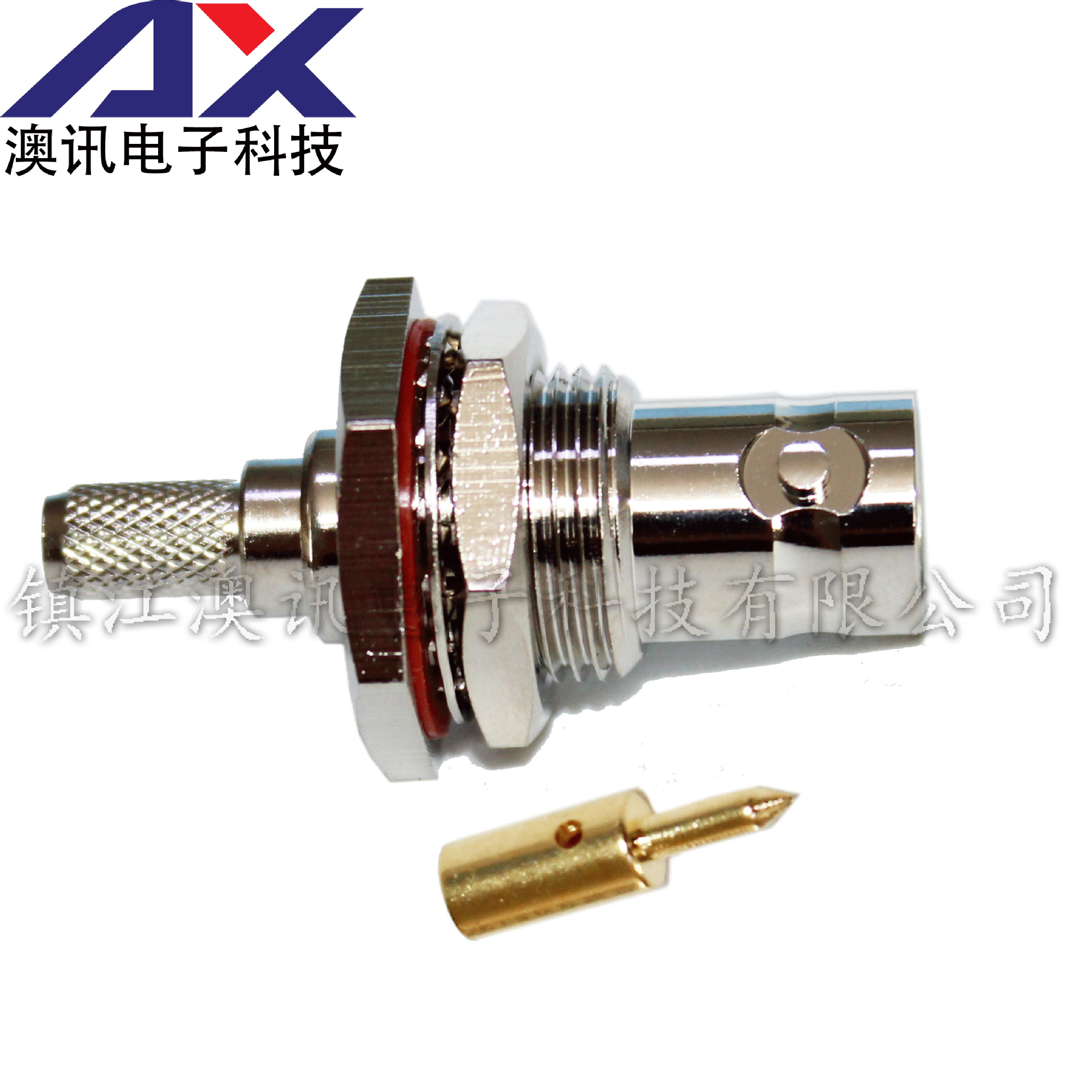 厂家供应全铜BNC-C-KY3连接器 BNC双针母头射频同轴连接器-阿里巴巴