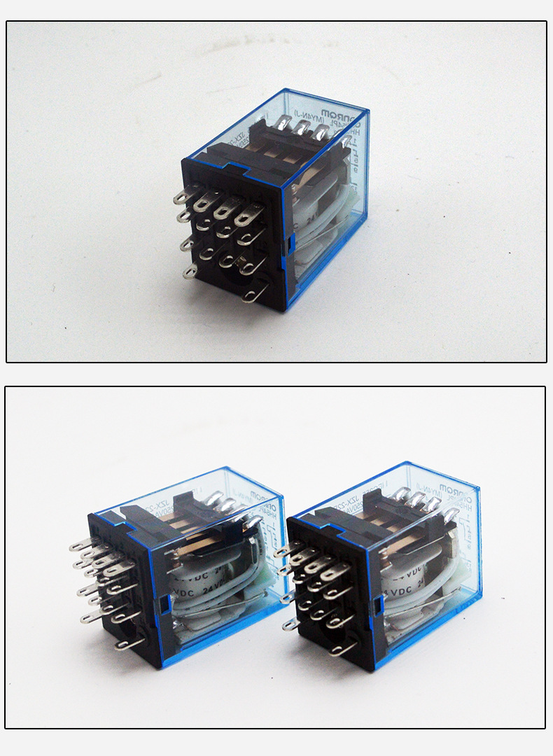 HH54P MY4NJ小型电磁继电器中间继电器14脚5A AC220V DC12 DC24V-阿里巴巴