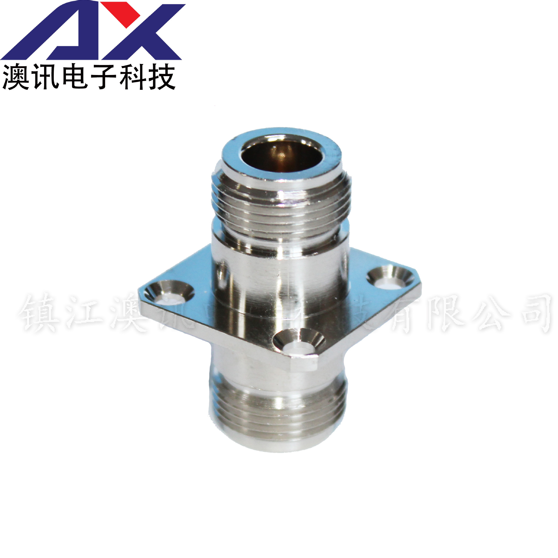 射频同轴转接器N-KKF法兰方板N母头转N母头50欧N型母头双通转接器-阿里巴巴