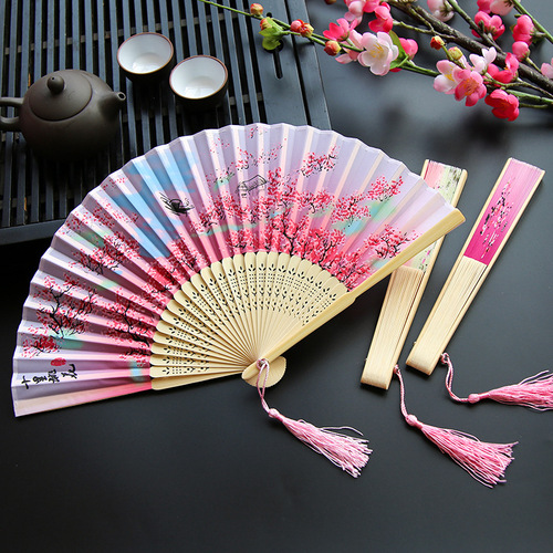 7 inch hanfu fairy dress folding fan Chinese wind female Japanese style ...