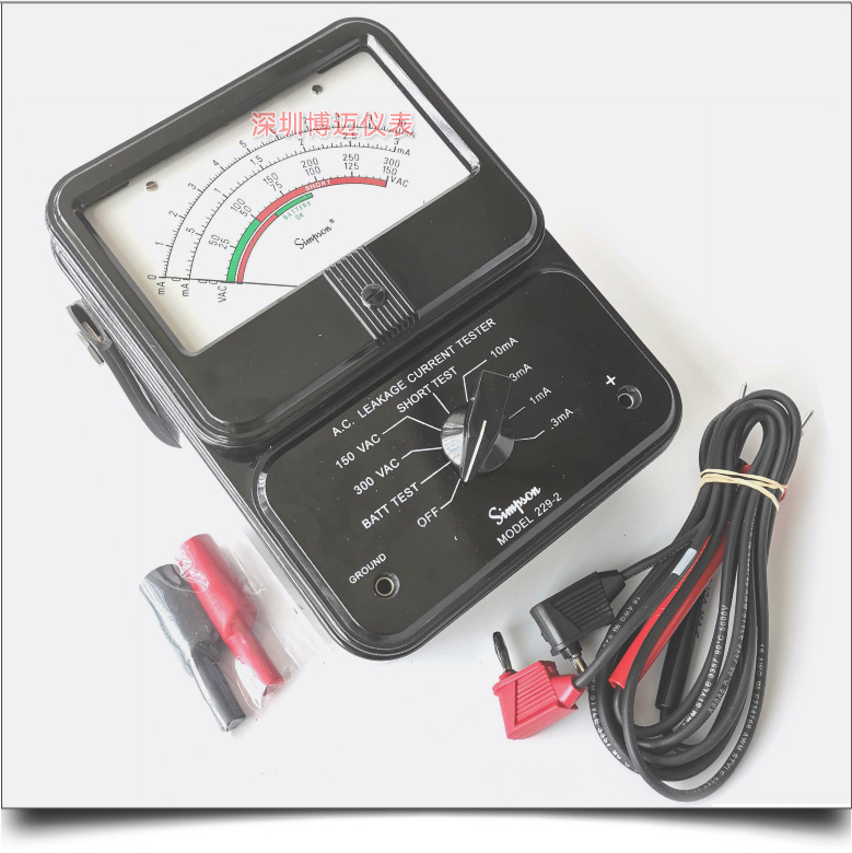 美国辛普森Simpson 229-2指针式电流表AC交流泄漏电流测试仪-阿里巴巴