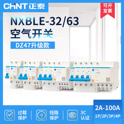 正泰漏电保护器漏保NXBLE-63/NXBLE-32 1P+N/2P/3P+N/4P C型-阿里巴巴
