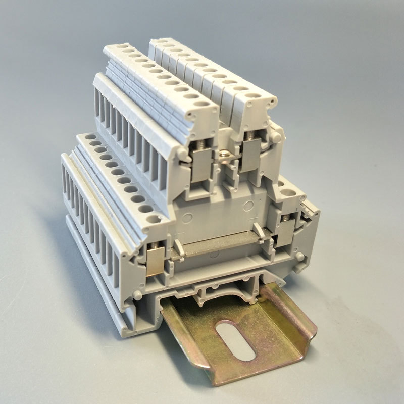 双层接线端子排UKK5 4平方双层端子 UK5N双层端子排连接器-阿里巴巴