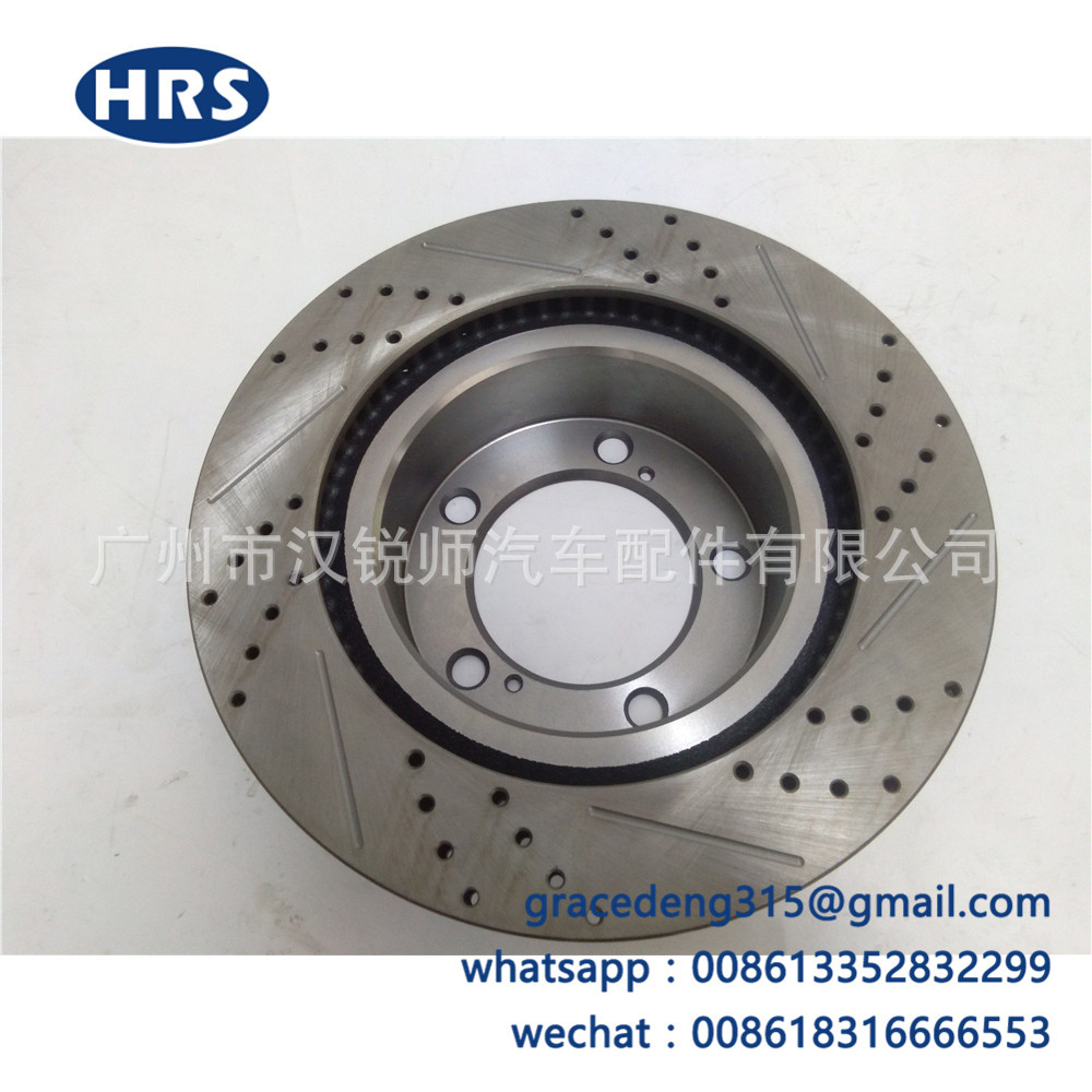 43512-60210适用于丰田兰德酷路泽GRJ200刹车盘带孔带槽炭黑面刹-阿里巴巴