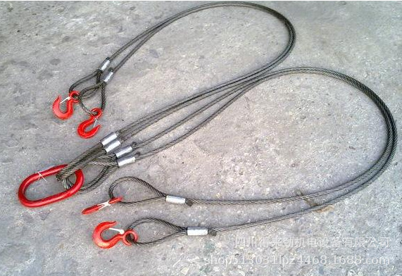 压制钢丝绳吊具索具多腿多双支编制钢丝绳吊具订制非标吊索具-阿里巴巴