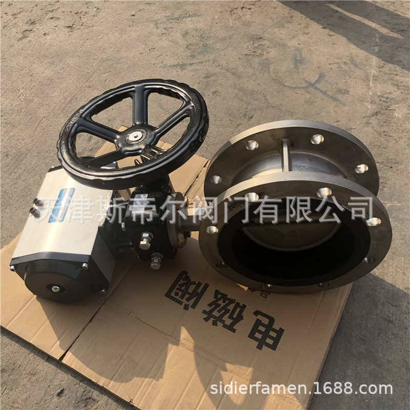 气动不锈钢蝶阀 法兰常温蝶式 全不锈钢蝶阀 厂家D641X-10P-阿里巴巴
