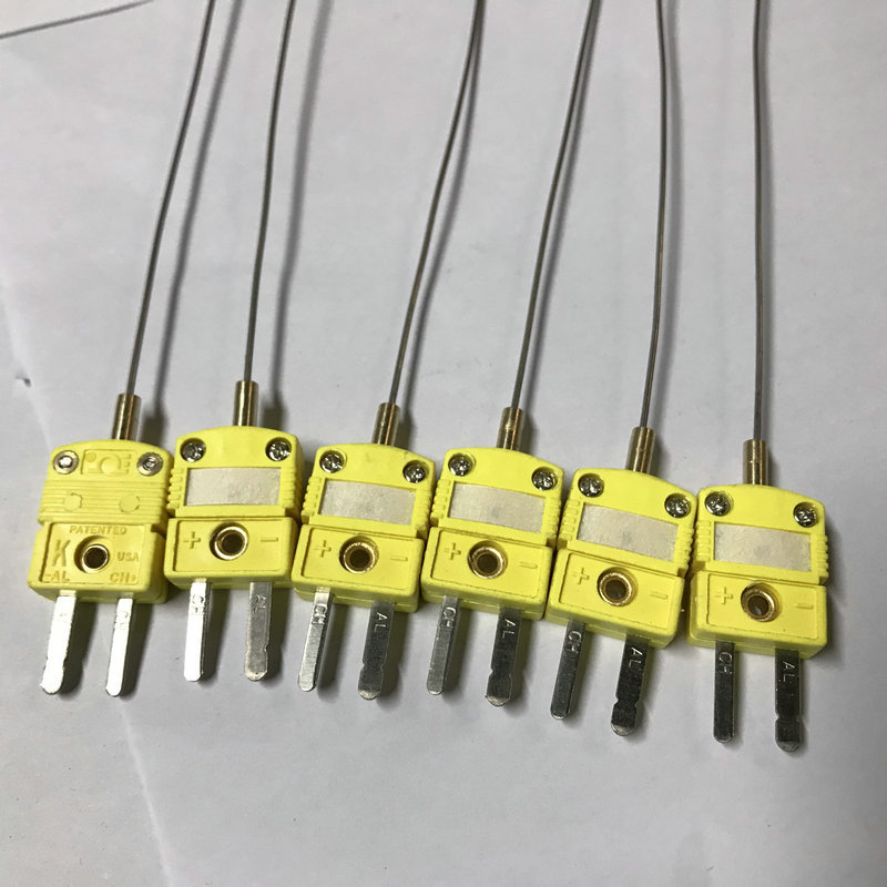 WRNK-171插头式K型铠装热电偶探针温度传感器实验插头可弯曲使用-阿里巴巴