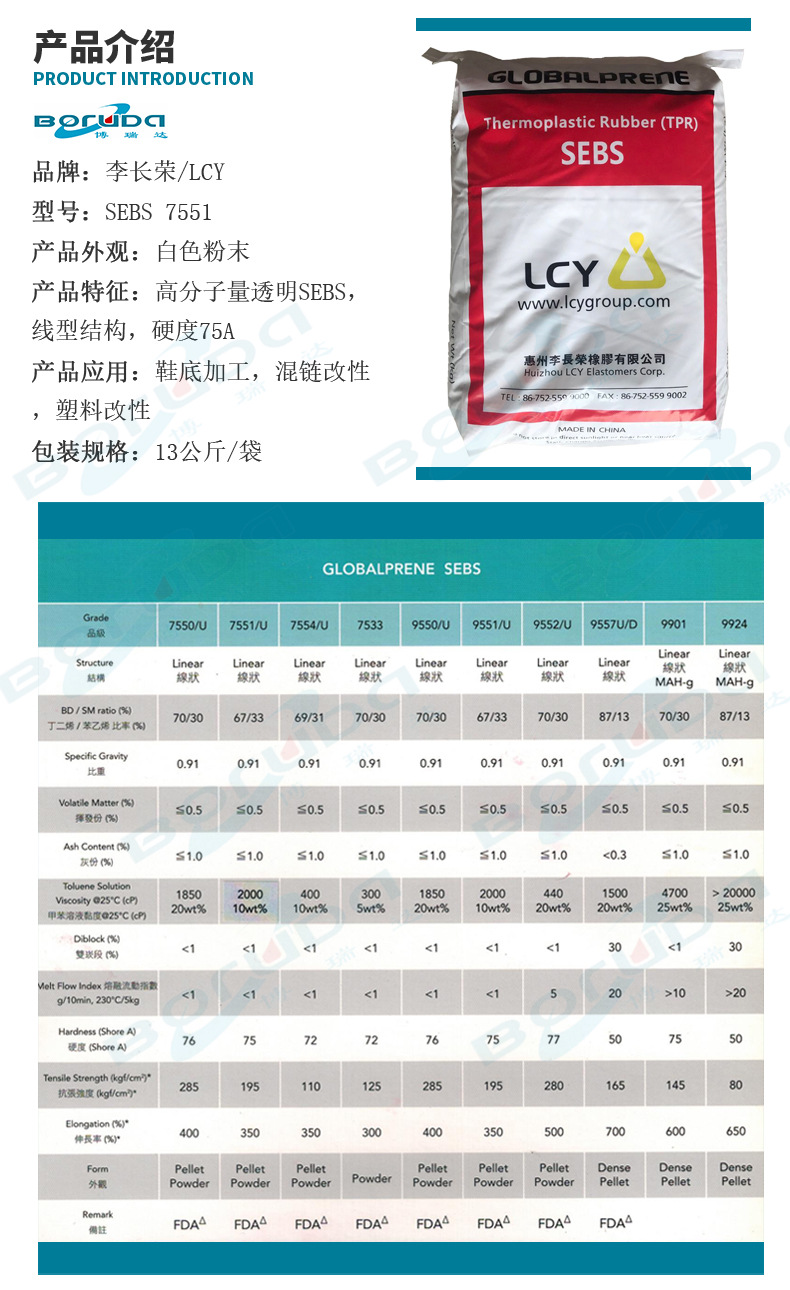 李长荣7551鞋底改性塑料增韧用热塑性橡胶 惠州李长荣sebs7551-阿里巴巴