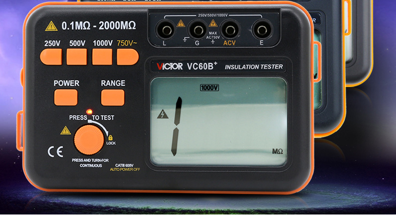 胜利VC60B+/VC60D+数字绝缘电阻测试仪兆欧表摇表绝缘电阻表-阿里巴巴