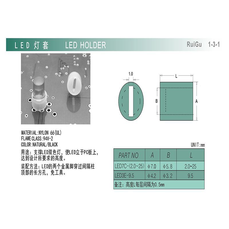 LED灯柱 4mm灯柱隔离柱灯脚尼龙双孔灯柱 绝缘LED灯柱LED双坑灯套-阿里巴巴