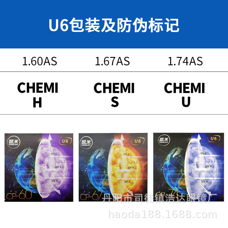 凯米中文镜片1.56 1.61 1.67 1.74 U2U6 BRC非球面防蓝光全系现货-阿里巴巴
